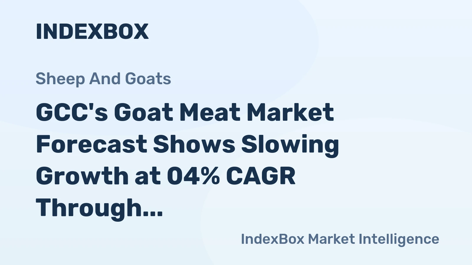 GCC's Goat Meat Market Forecast Shows Slowing Growth at 04% CAGR Through 2035