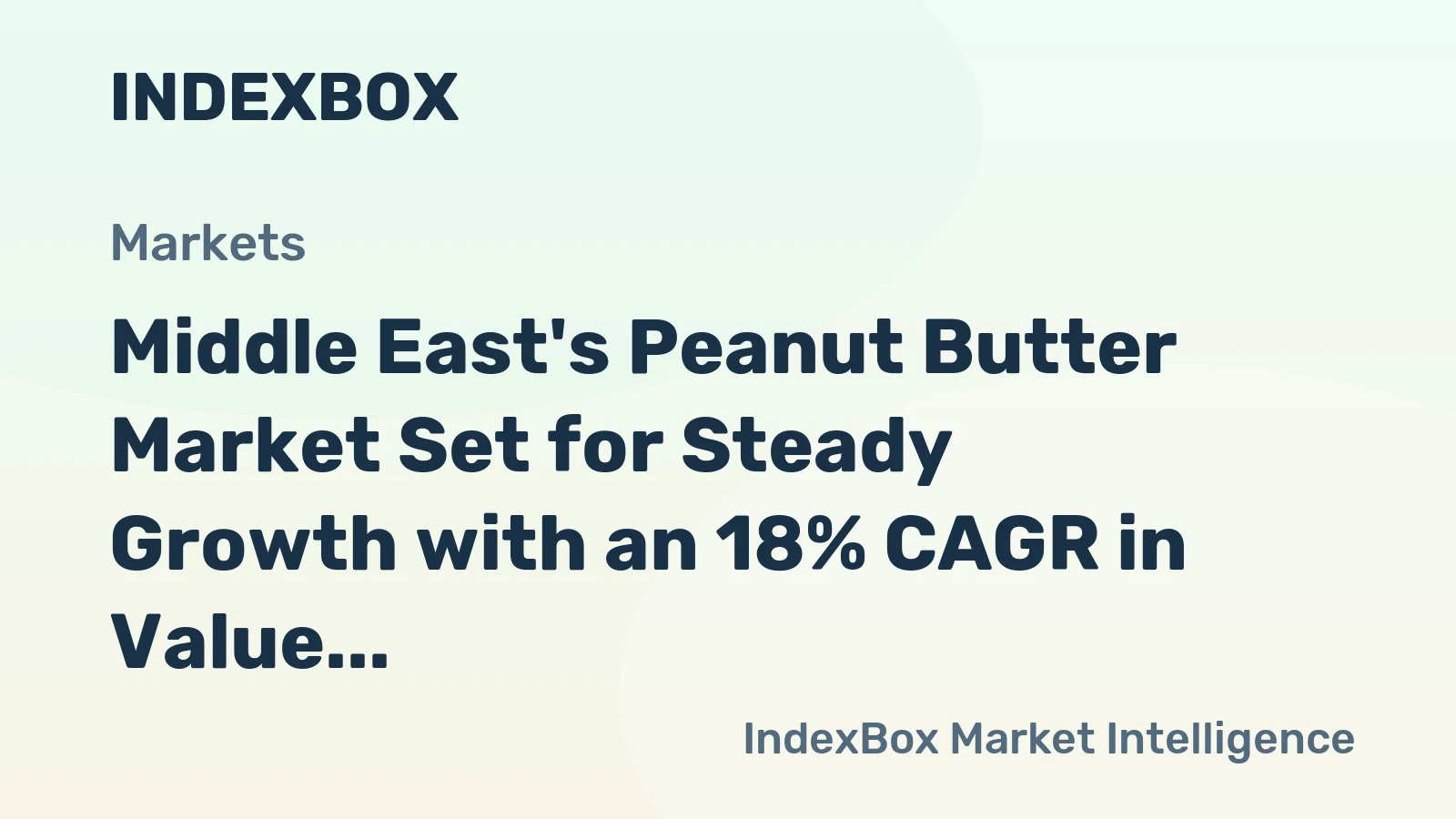 Middle East's Peanut Butter Market Set for Steady Growth with an 18% CAGR in Value Through 2035