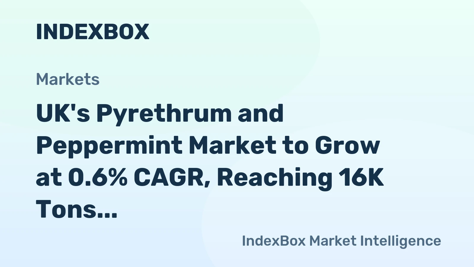 UK's Pyrethrum and Peppermint Market to Grow at 0.6% CAGR, Reaching 16K Tons by 2035