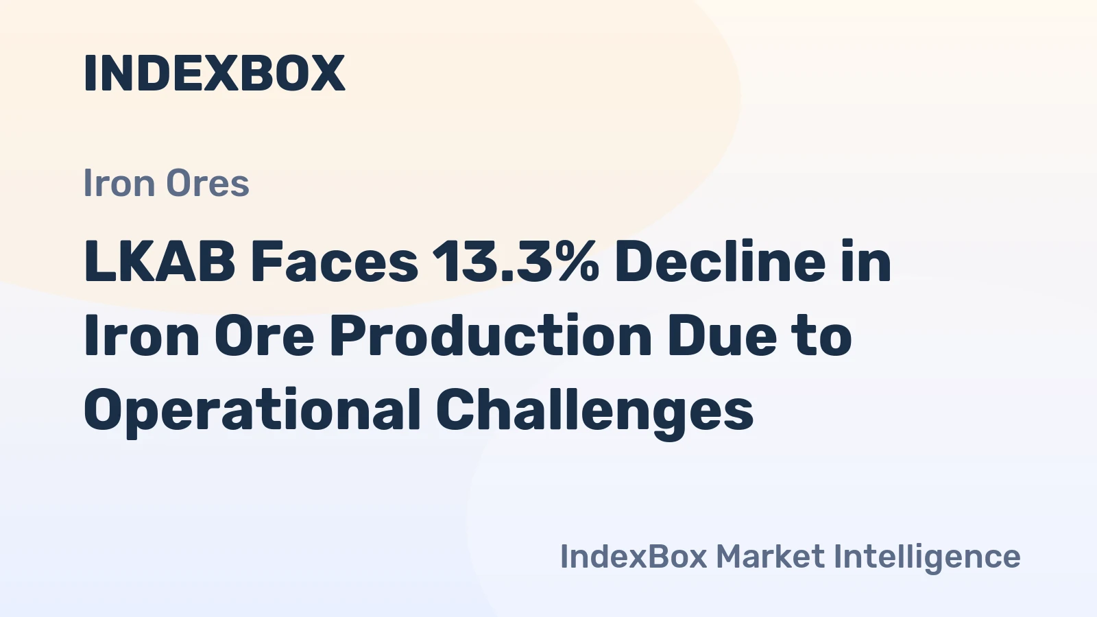 LKAB Faces 13.3% Decline in Iron Ore Production Due to Operational Challenges