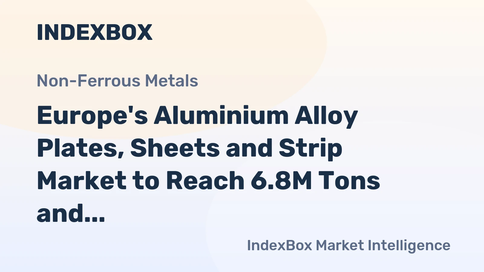 Europe's Aluminium Alloy Plates, Sheets and Strip Market to Reach 6.8M Tons and $31.8B by 2035