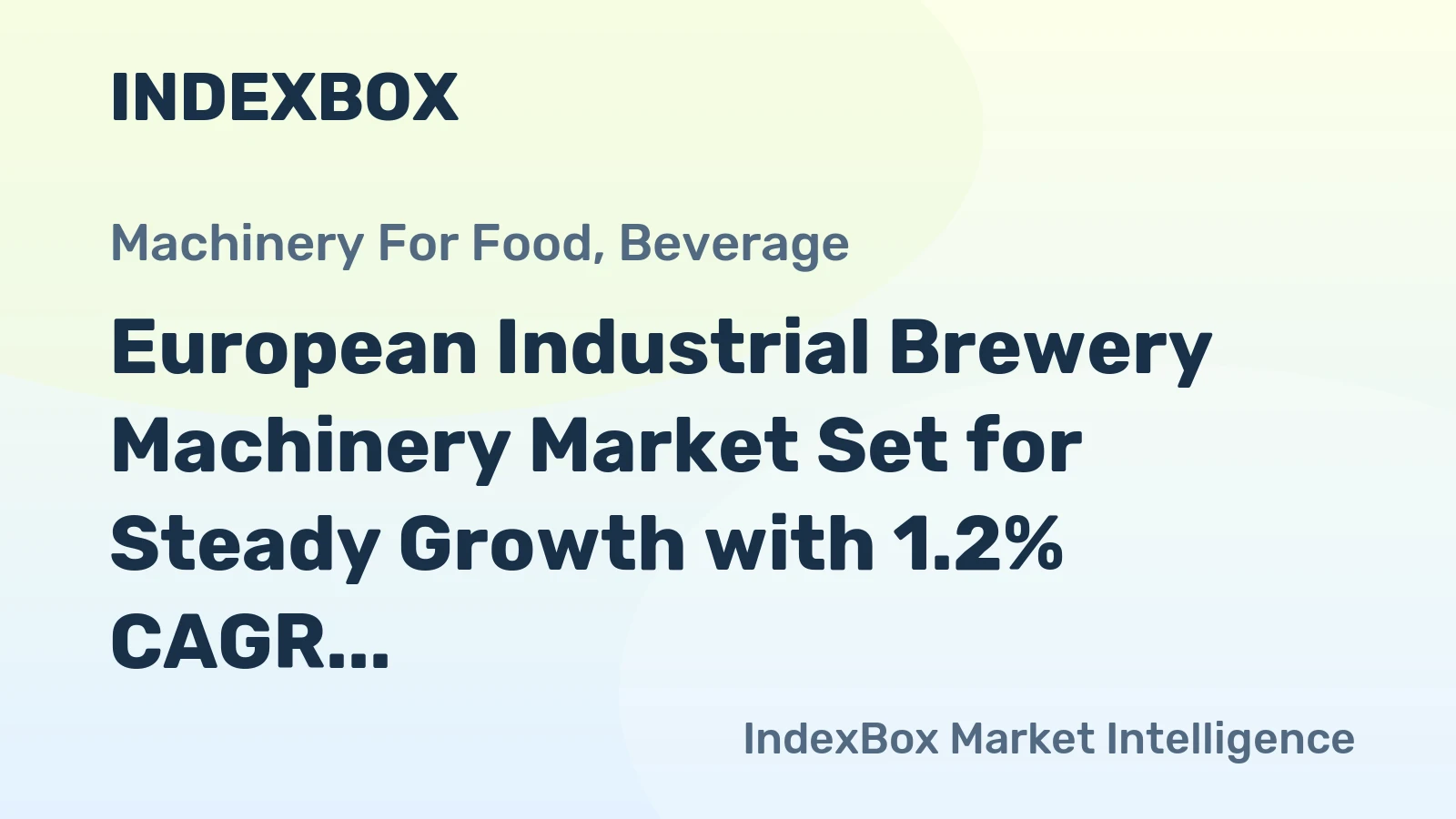 European Industrial Brewery Machinery Market Set for Steady Growth with 1.2% CAGR in Value Through 2035