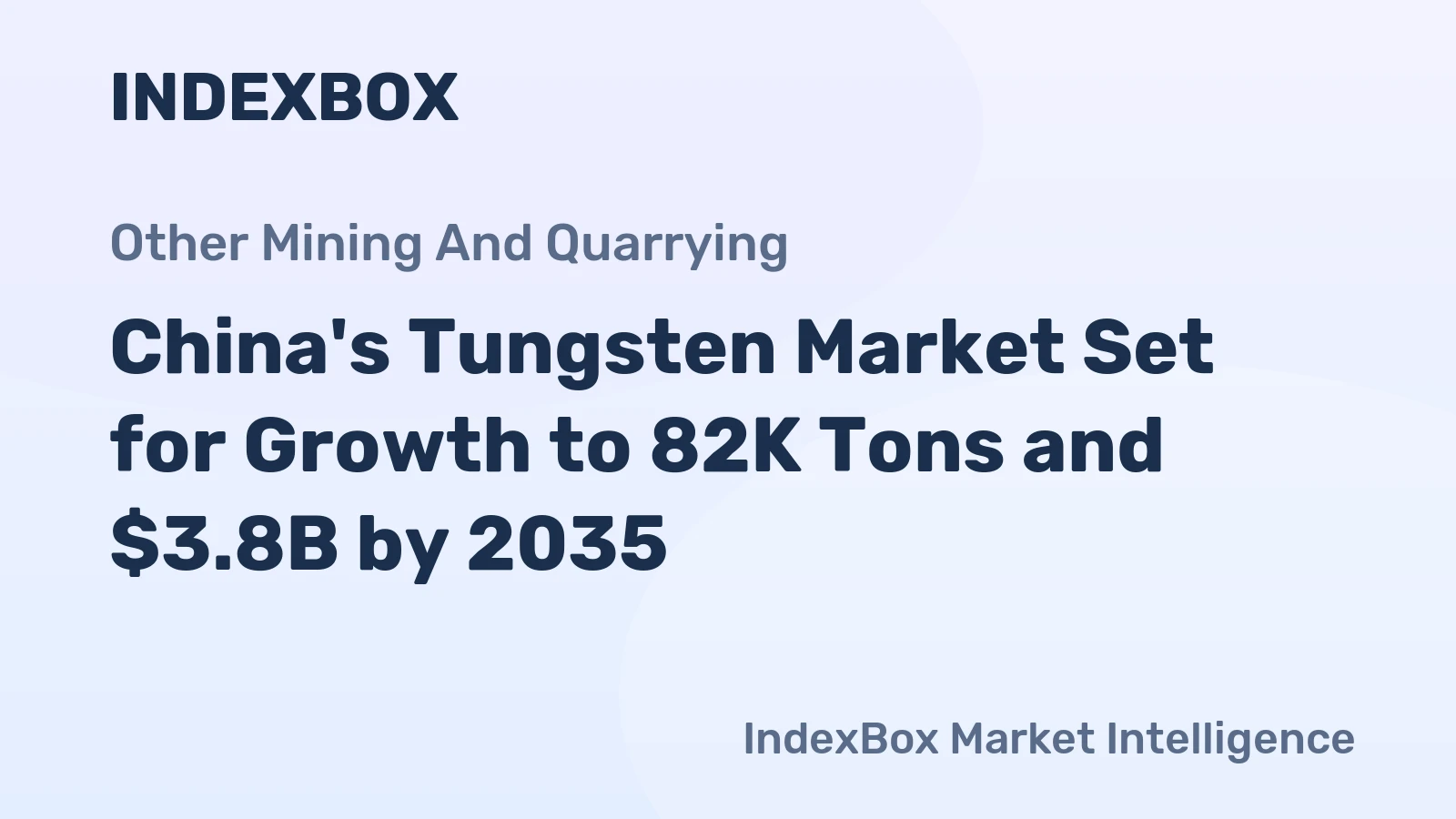 China's Tungsten Market Set for Growth to 82K Tons and $3.8B by 2035