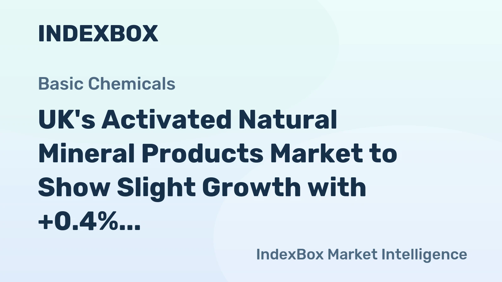 UK's Activated Natural Mineral Products Market to Show Slight Growth with +0.4% CAGR Over Next Decade