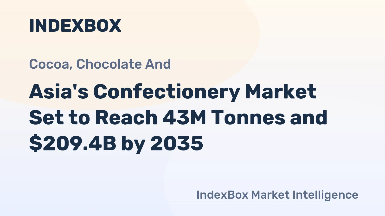 Asia's Confectionery Market Set to Reach 43M Tonnes and $209.4B by 2035