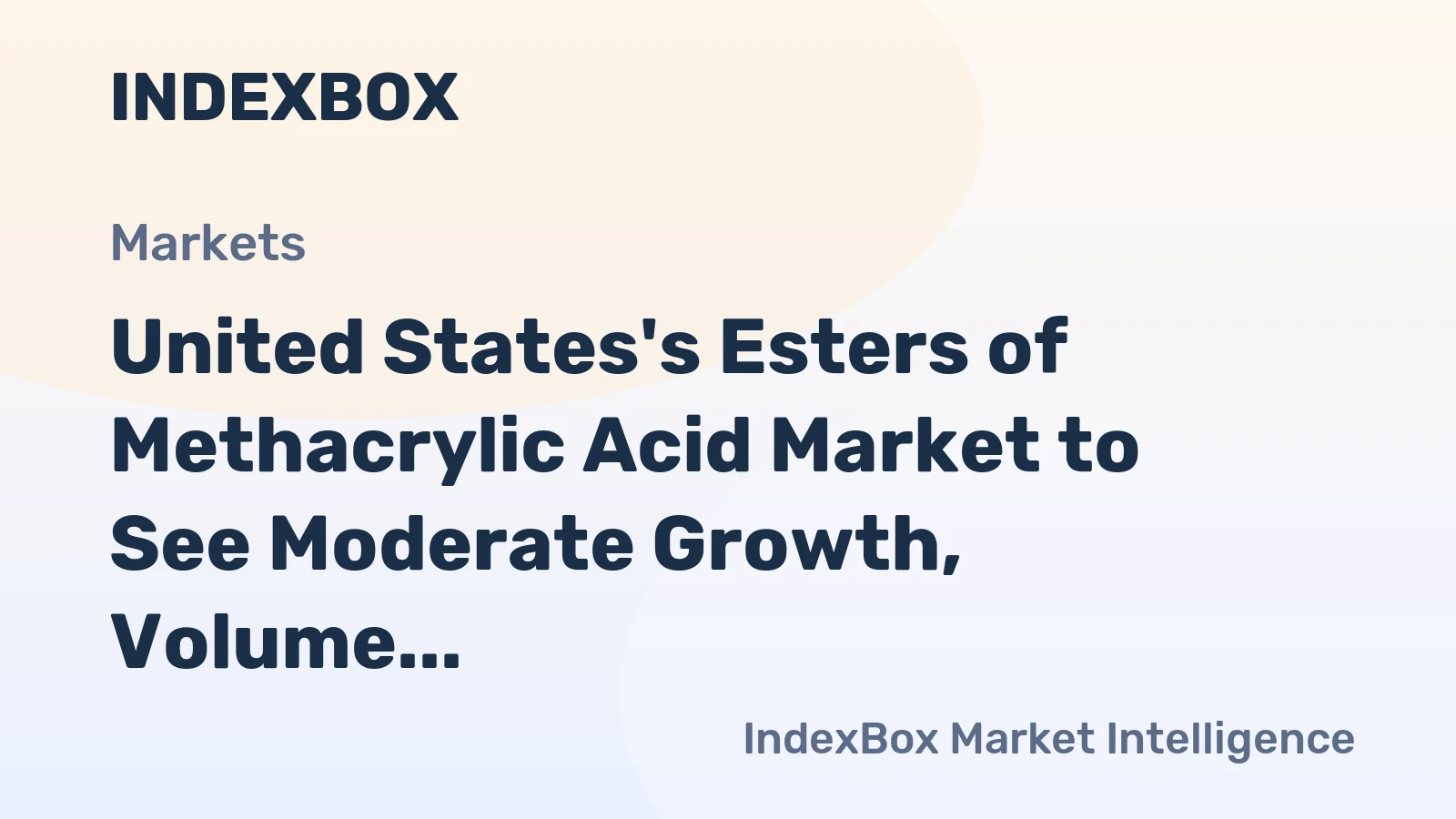 United States's Esters of Methacrylic Acid Market to See Moderate Growth, Volume to Reach 179K tons and Value to Hit $543M by 2035