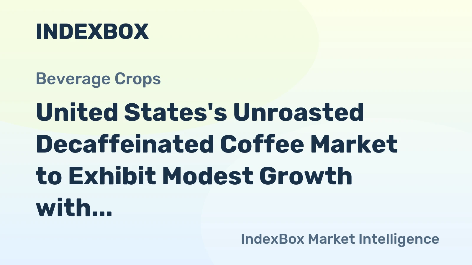 United States's Unroasted Decaffeinated Coffee Market to Exhibit Modest Growth with Anticipated CAGR of +0.3% by 2035