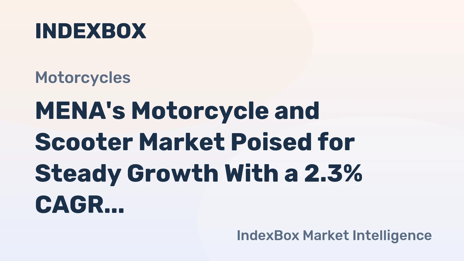 MENA's Motorcycle and Scooter Market Poised for Steady Growth With a 2.3% CAGR in Value Through 2035