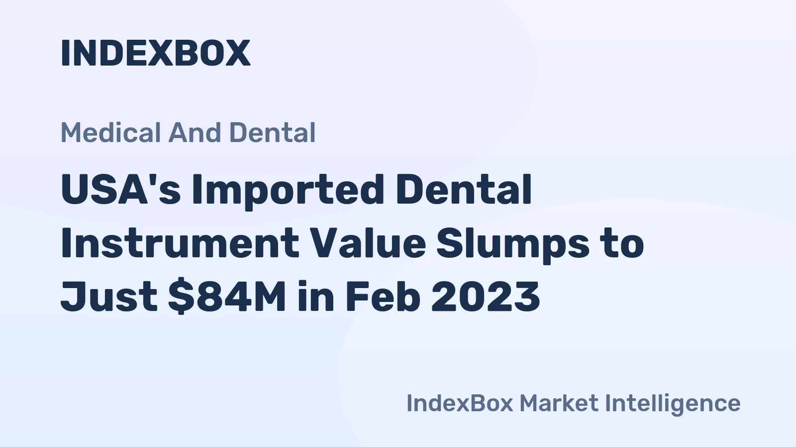 USA's Imported Dental Instrument Value Slumps to Just $84M in Feb 2023