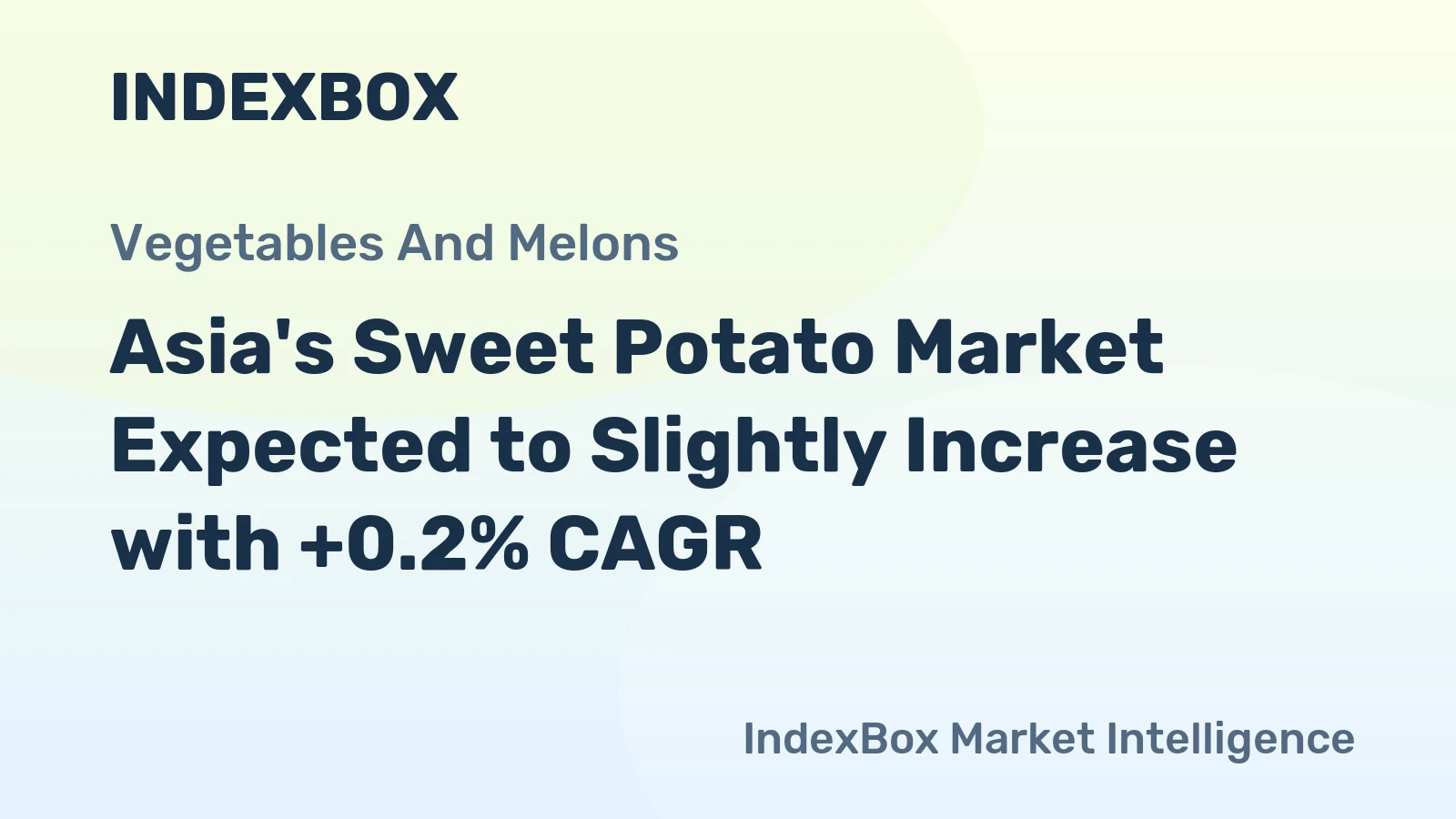 Asia's Sweet Potato Market Expected to Slightly Increase with +0.2% CAGR