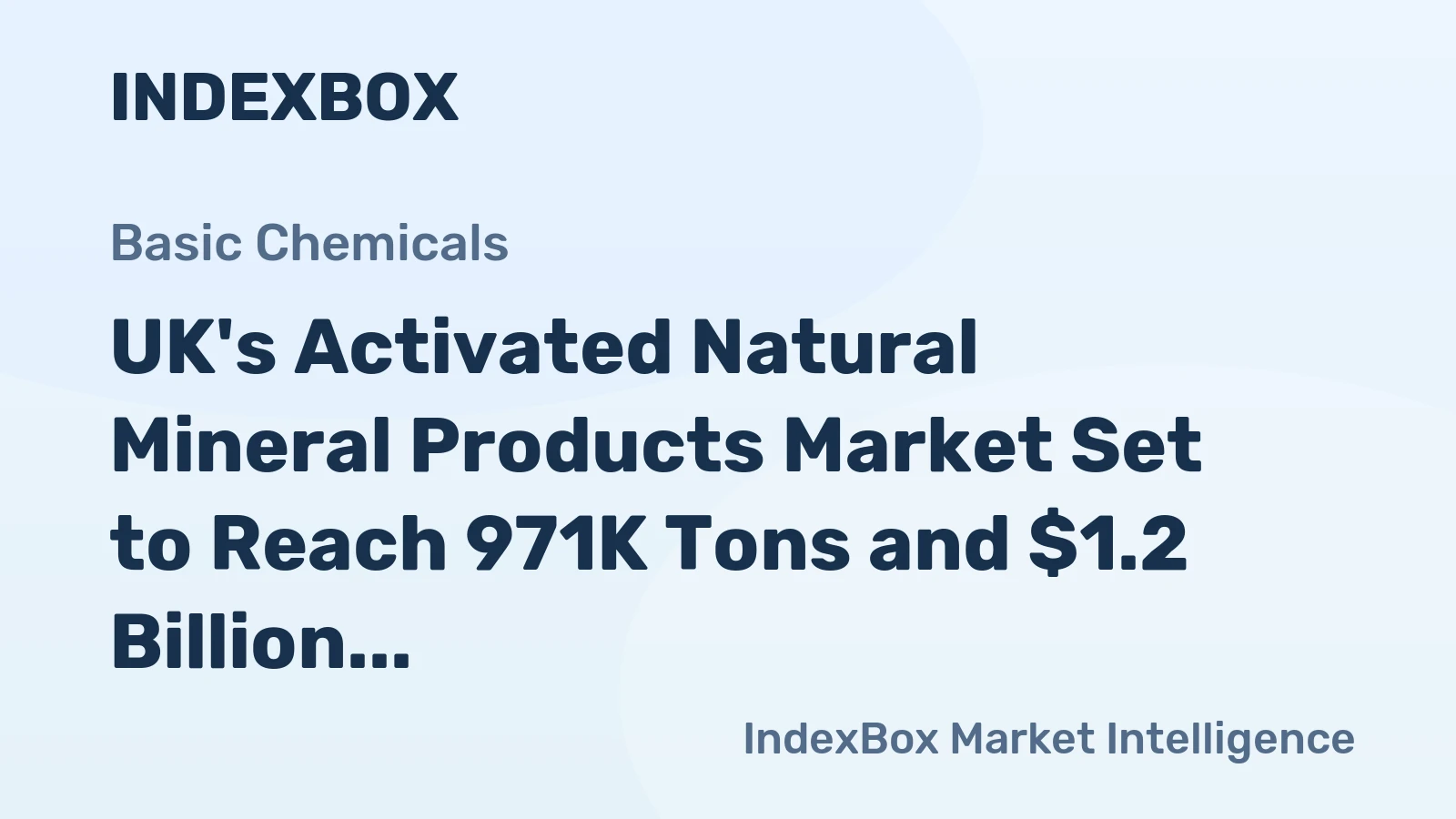 UK's Activated Natural Mineral Products Market Set to Reach 971K Tons and $1.2 Billion