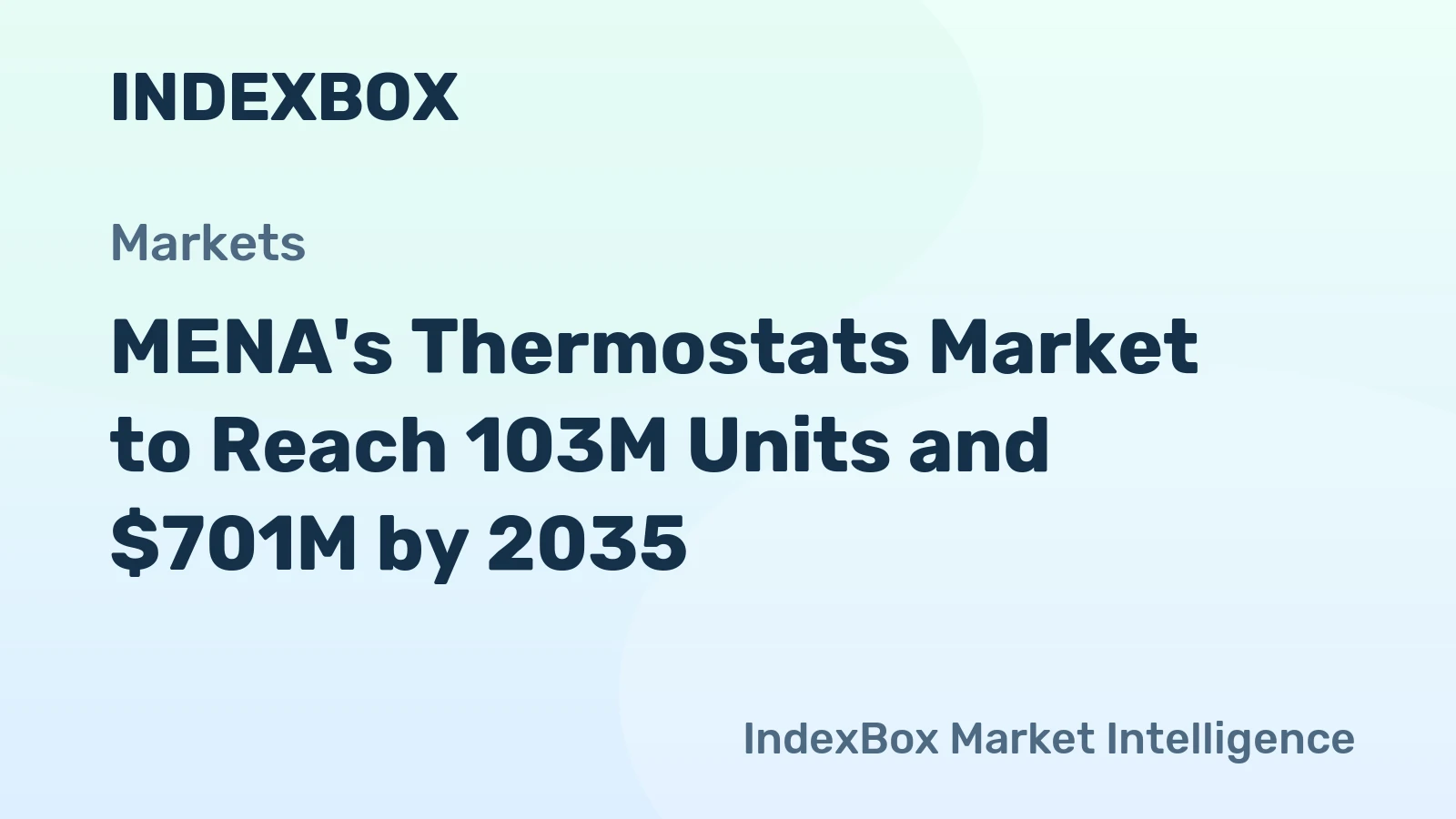 MENA's Thermostats Market to Reach 103M Units and $701M by 2035