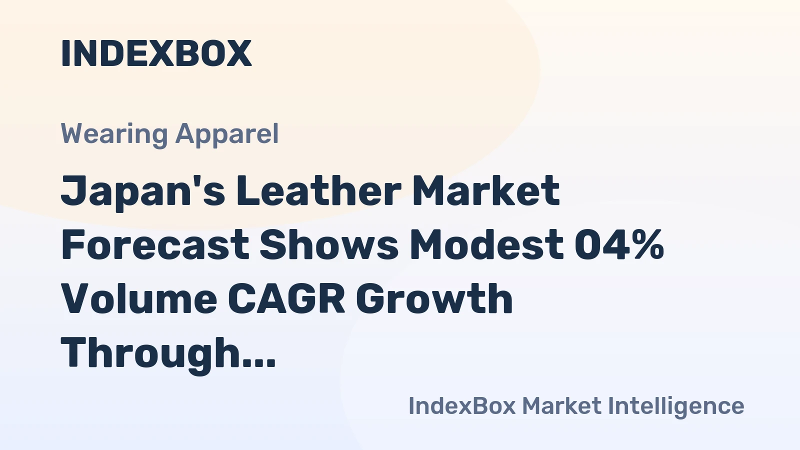 Japan's Leather Market Forecast Shows Modest 04% Volume CAGR Growth Through 2035