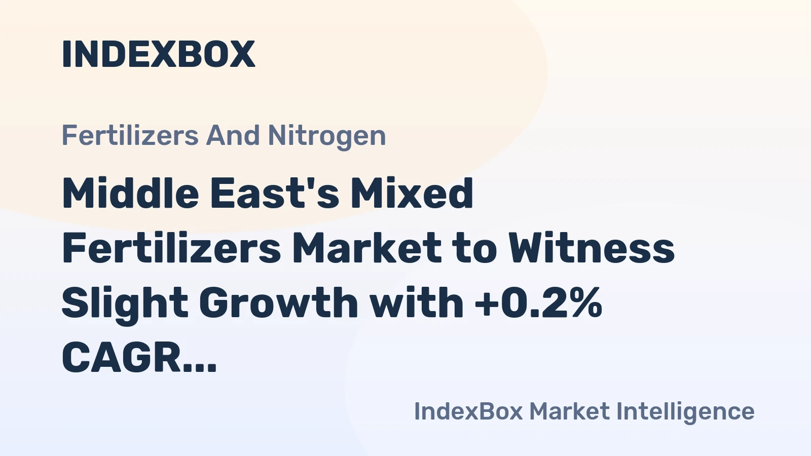 Middle East's Mixed Fertilizers Market to Witness Slight Growth with +0.2% CAGR from 2024-2035, Reaching 11M Tons