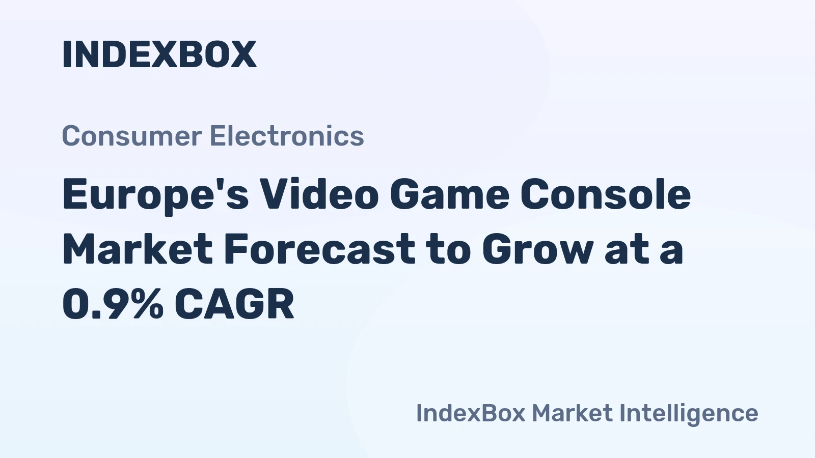 Europe's Video Game Console Market Forecast to Grow at a 0.9% CAGR