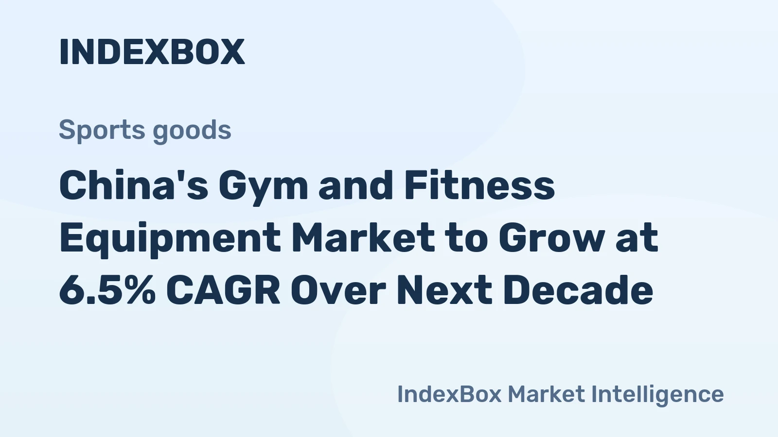 China's Gym and Fitness Equipment Market to Grow at 6.5% CAGR Over Next Decade
