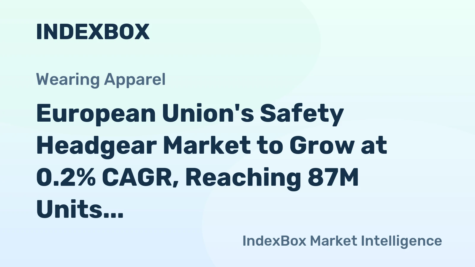 European Union's Safety Headgear Market to Grow at 0.2% CAGR, Reaching 87M Units by 2035