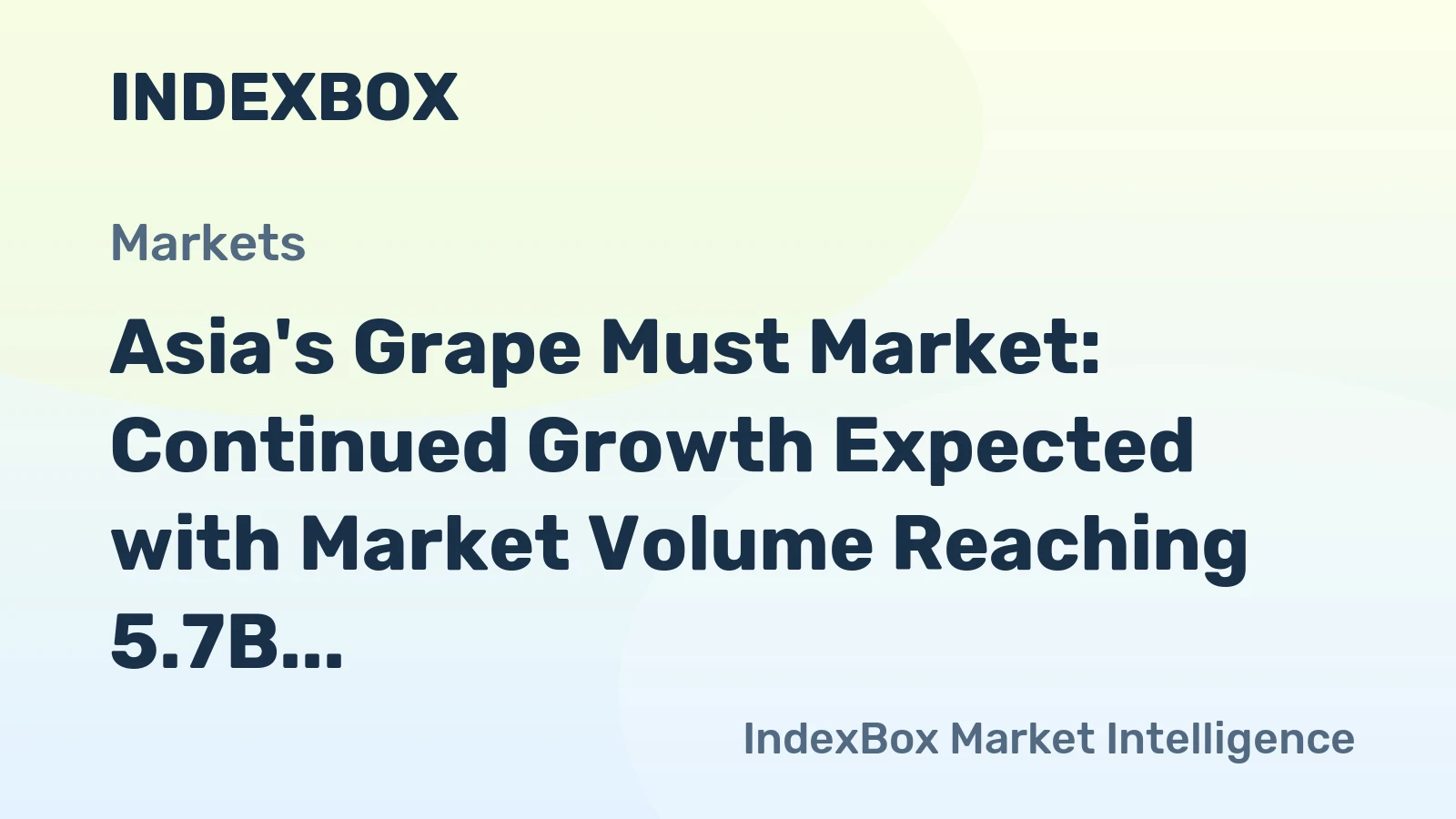 Asia's Grape Must Market: Continued Growth Expected with Market Volume Reaching 5.7B Litres and Market Value Hitting $30.2B by 2035