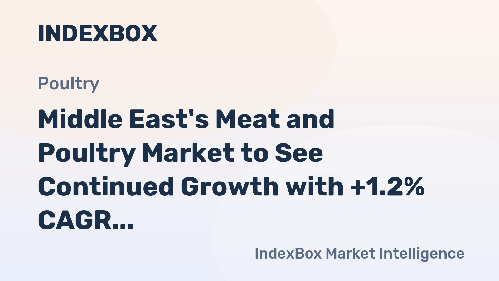 Middle East's Meat and Poultry Market to See Continued Growth with +1.2% CAGR