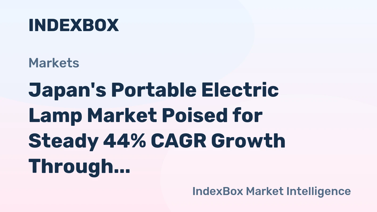 Japan's Portable Electric Lamp Market Poised for Steady 44% CAGR Growth Through 2035