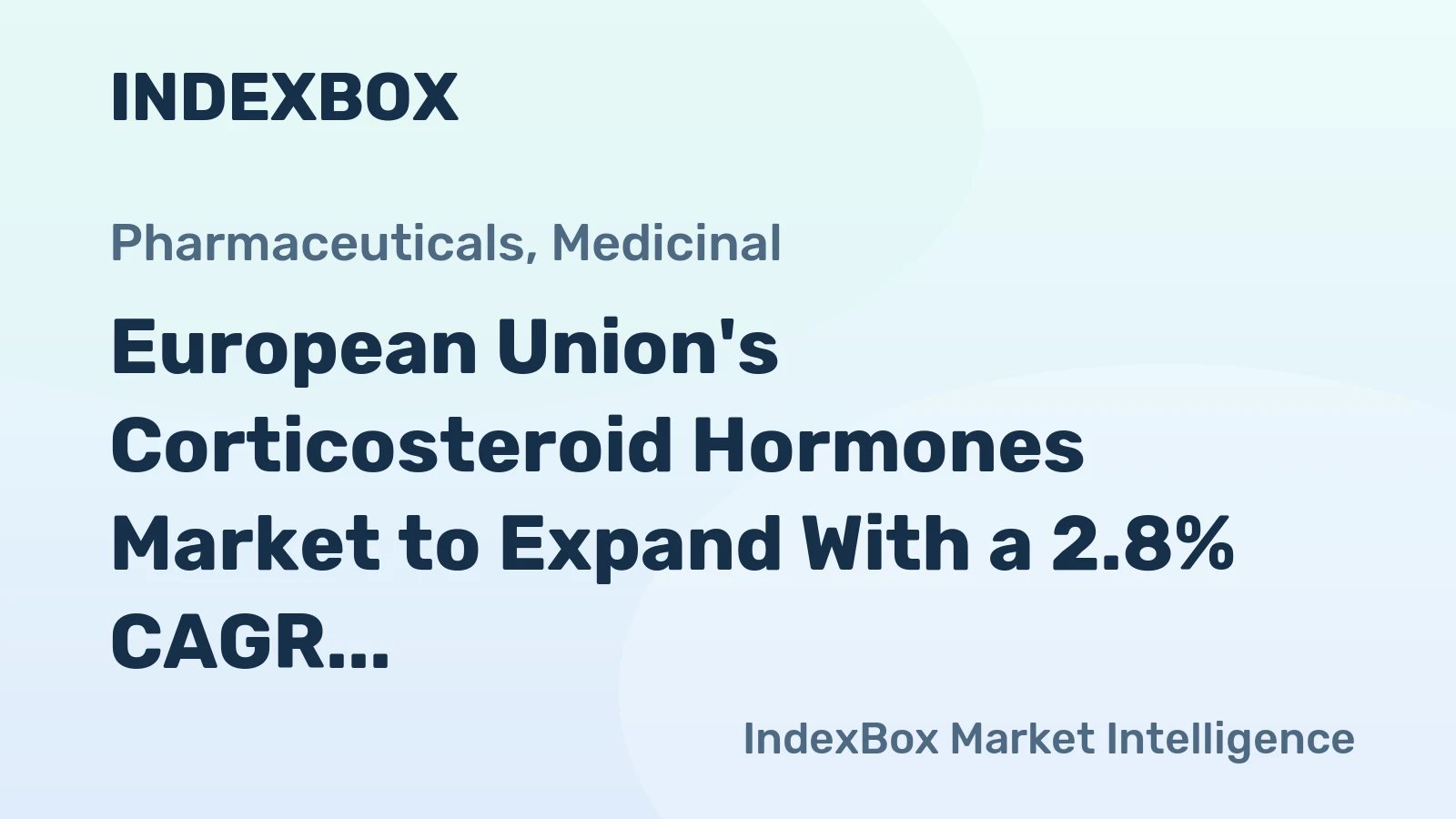 European Union's Corticosteroid Hormones Market to Expand With a 2.8% CAGR Through 2035