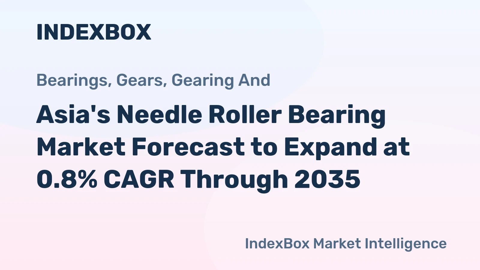 Asia's Needle Roller Bearing Market Forecast to Expand at 0.8% CAGR Through 2035