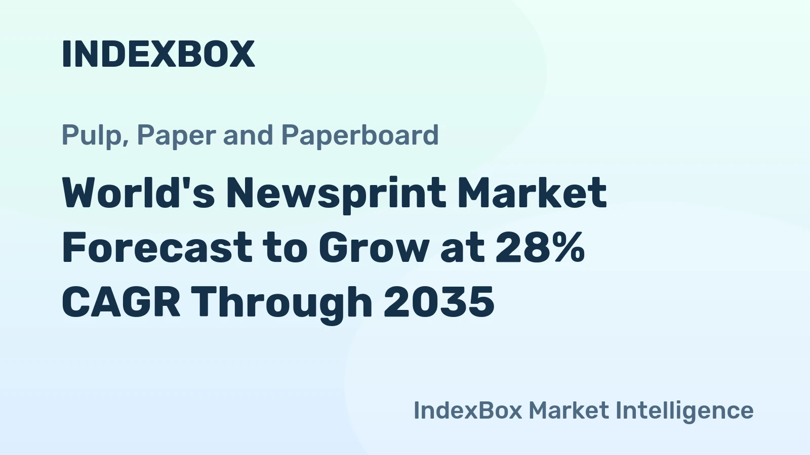 World's Newsprint Market Forecast to Grow at 28% CAGR Through 2035