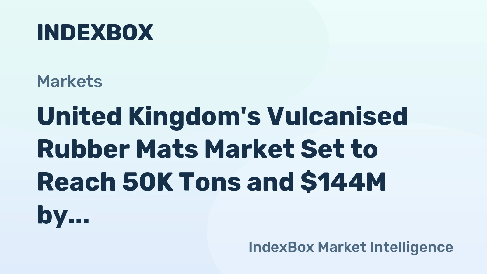 United Kingdom's Vulcanised Rubber Mats Market Set to Reach 50K Tons and $144M by 2035