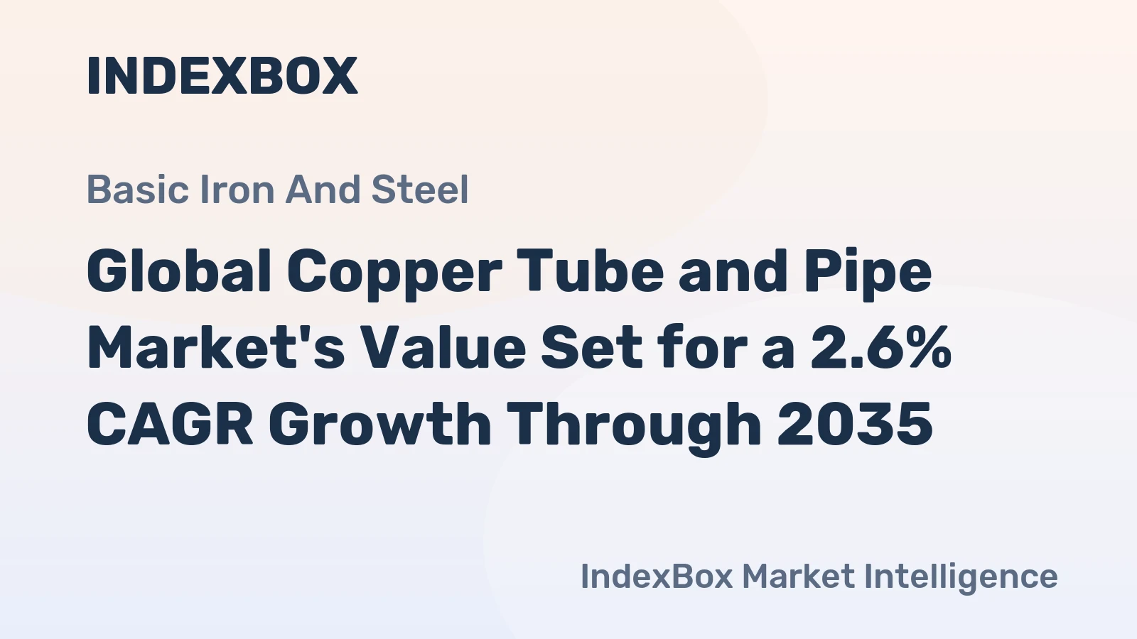 Global Copper Tube and Pipe Market's Value Set for a 2.6% CAGR Growth Through 2035