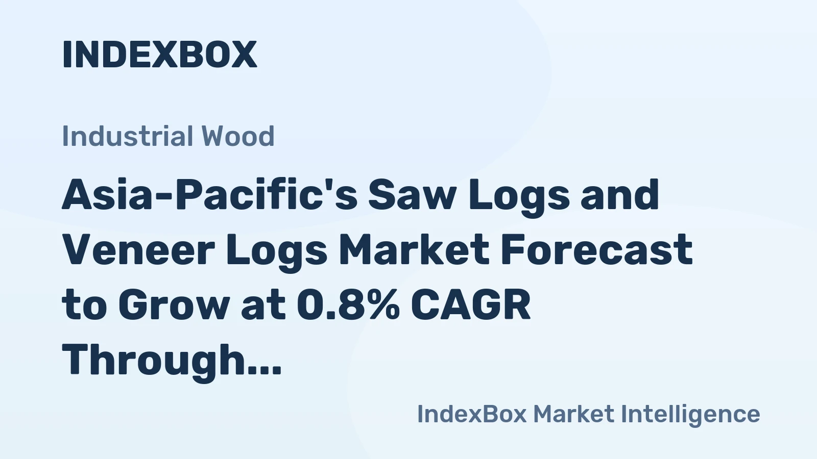 Asia-Pacific's Saw Logs and Veneer Logs Market Forecast to Grow at 0.8% CAGR Through 2035