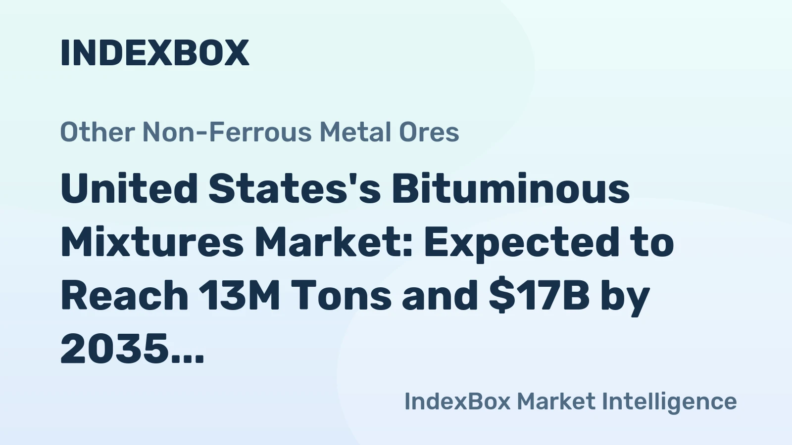 United States's Bituminous Mixtures Market: Expected to Reach 13M Tons and $17B by 2035