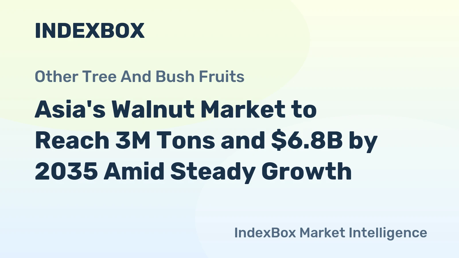 Asia's Walnut Market to Reach 3M Tons and $6.8B by 2035 Amid Steady Growth