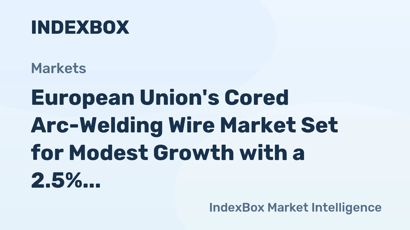 European Union's Cored Arc-Welding Wire Market Set for Modest Growth with a 2.5% CAGR in Value Through 2035