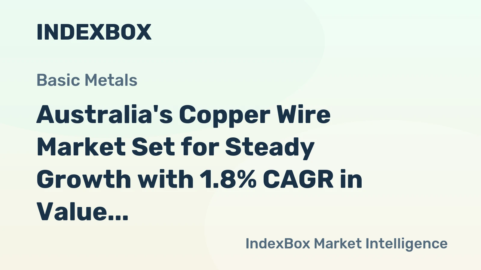 Australia's Copper Wire Market Set for Steady Growth with 1.8% CAGR in Value Terms
