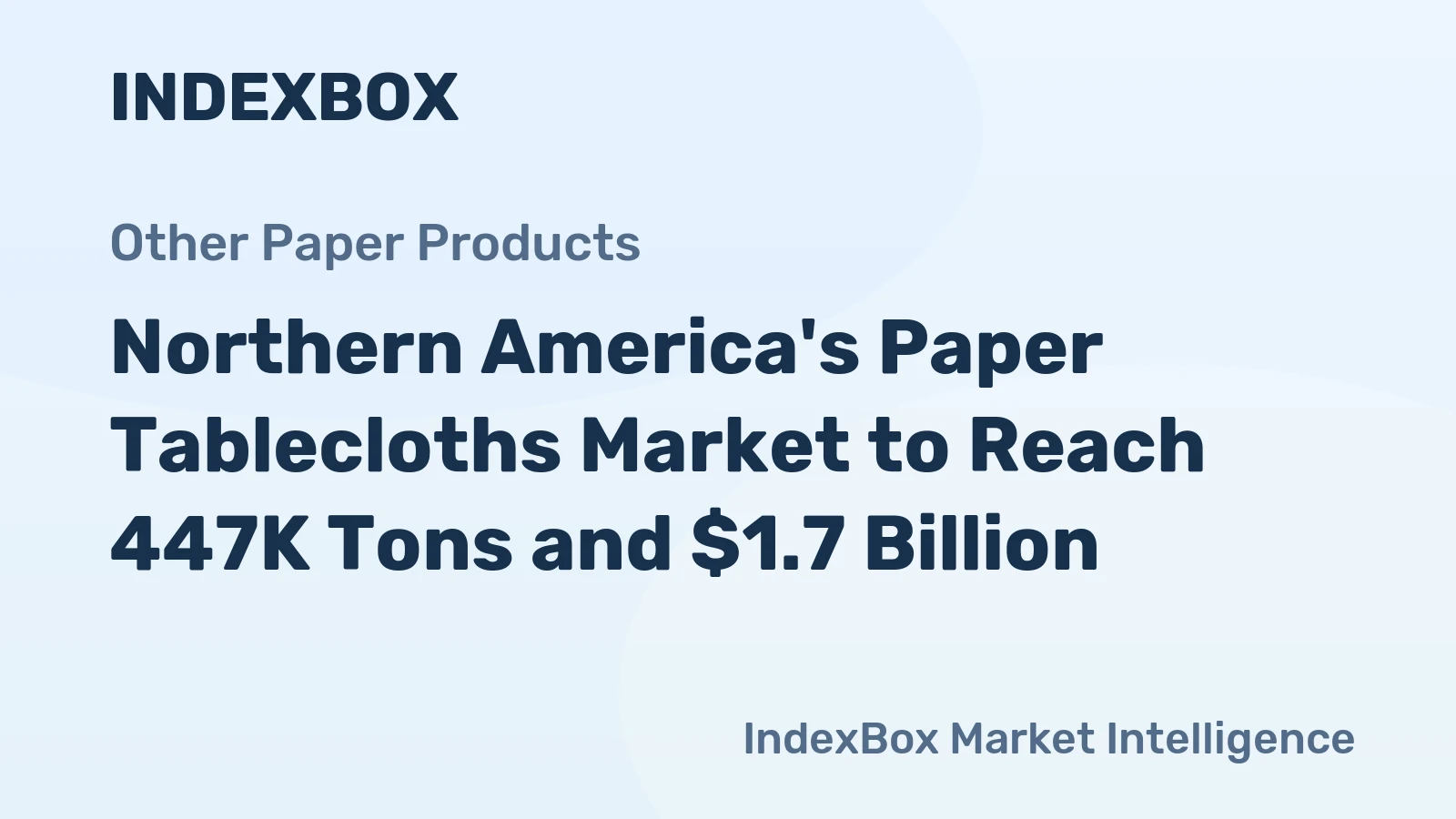 Northern America's Paper Tablecloths Market to Reach 447K Tons and $1.7 Billion