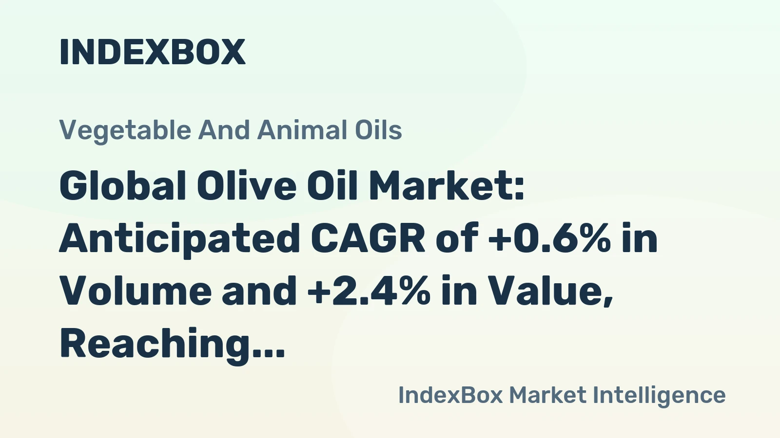 Global Olive Oil Market: Anticipated CAGR of +0.6% in Volume and +2.4% in Value, Reaching 4.2M Tons and $22.8B by 2035