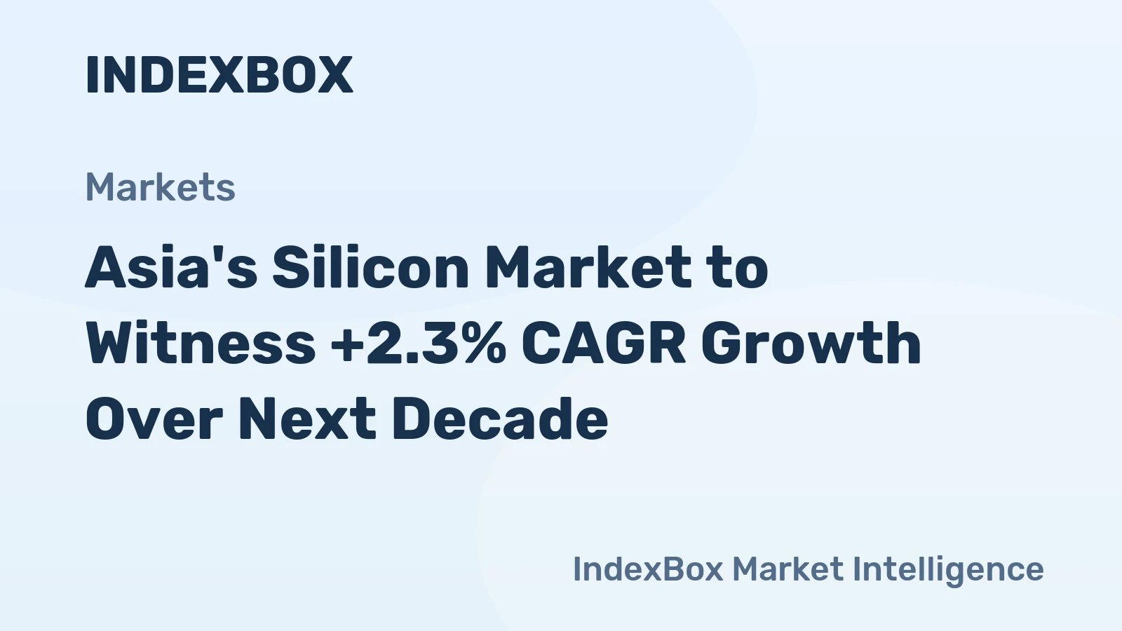 Asia's Silicon Market to Witness +2.3% CAGR Growth Over Next Decade