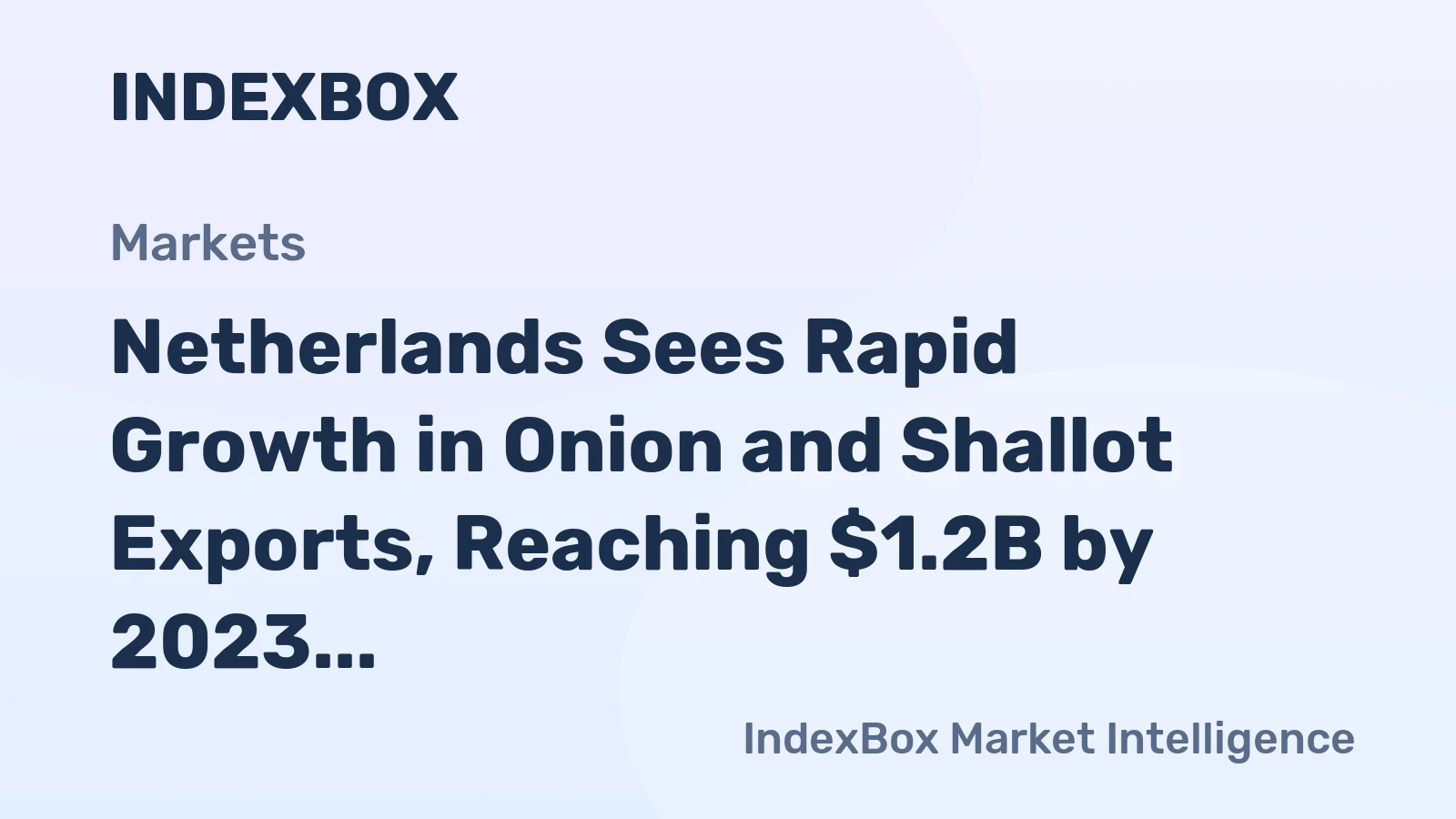 Netherlands Sees Rapid Growth in Onion and Shallot Exports, Reaching $1.2B by 2023