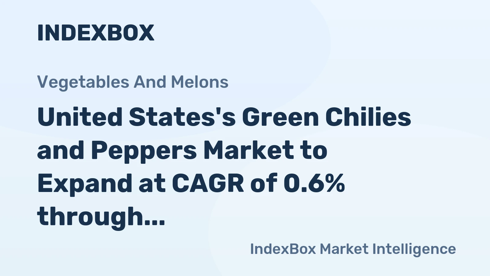 United States's Green Chilies and Peppers Market to Expand at CAGR of 0.6% through 2035, Reaching 1.9M tons in Volume and $3.1B in Value
