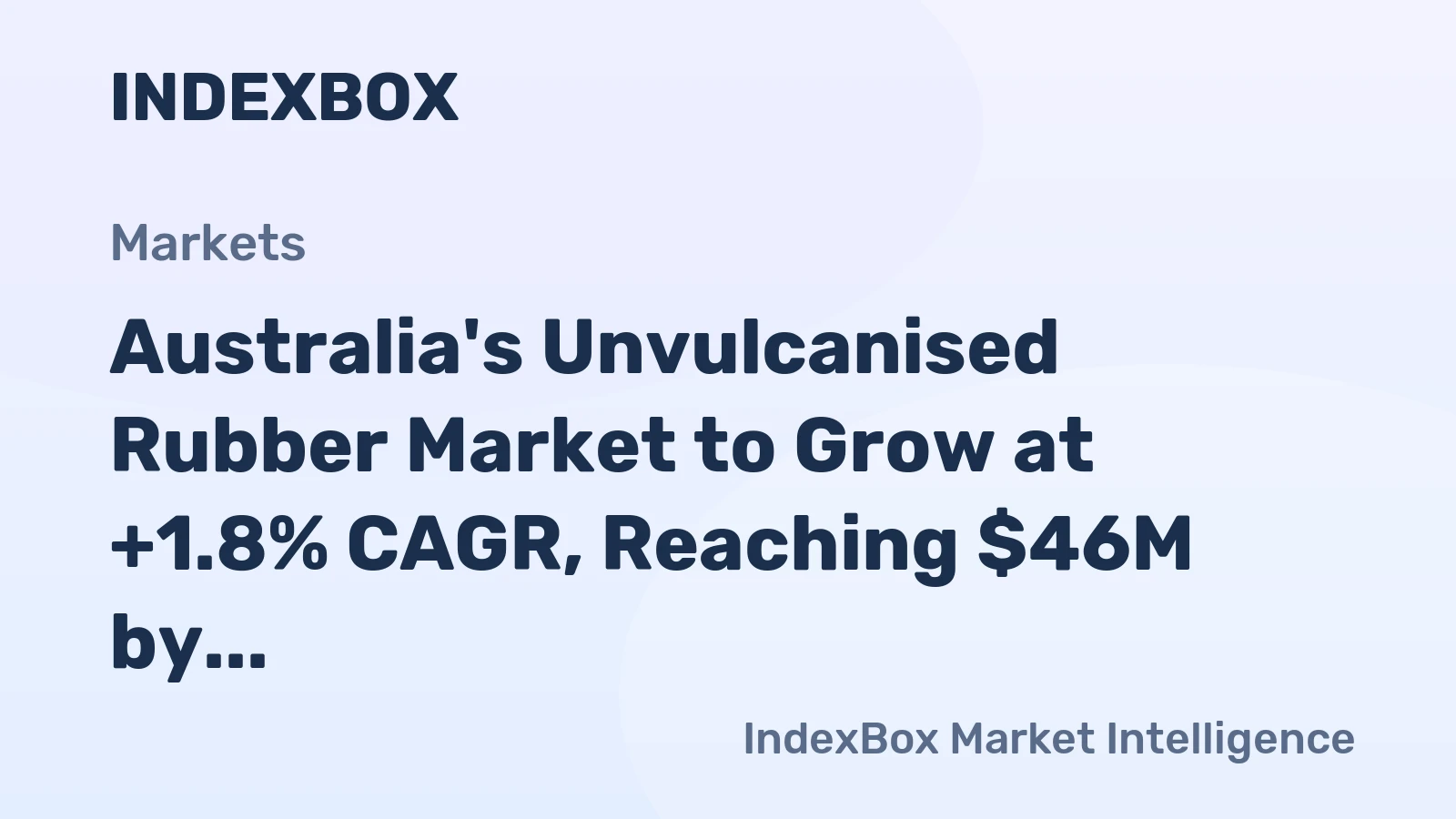 Australia's Unvulcanised Rubber Market to Grow at +1.8% CAGR, Reaching $46M by 2035