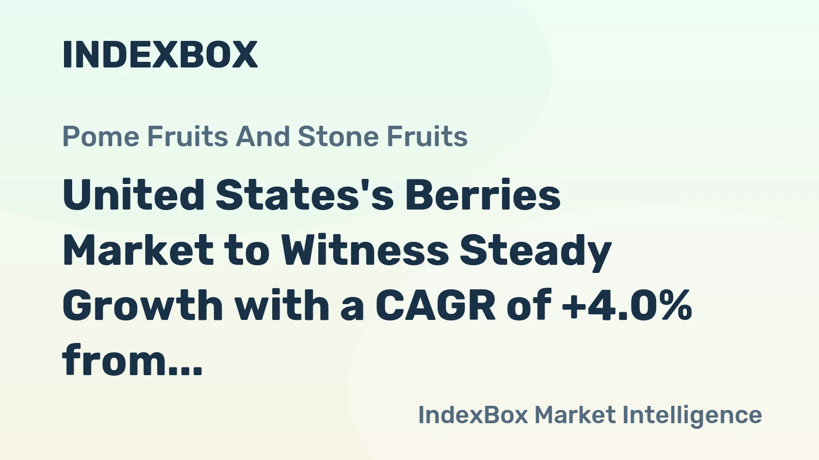 United States's Berries Market to Witness Steady Growth with a CAGR of +4.0% from 2024 to 2035