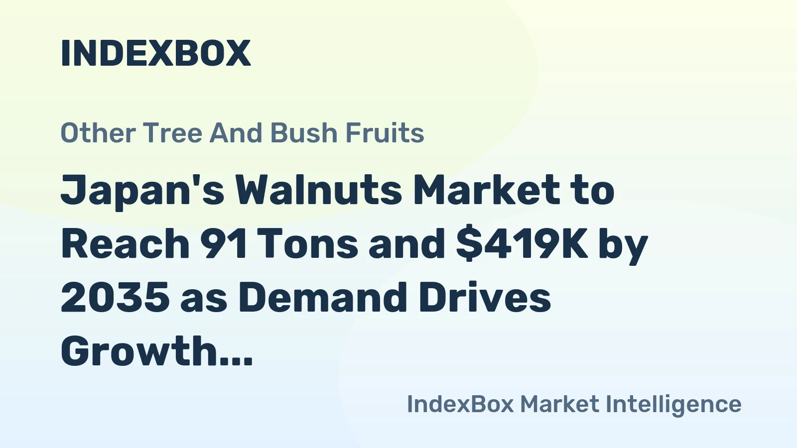 Japan's Walnuts Market to Reach 91 Tons and $419K by 2035 as Demand Drives Growth