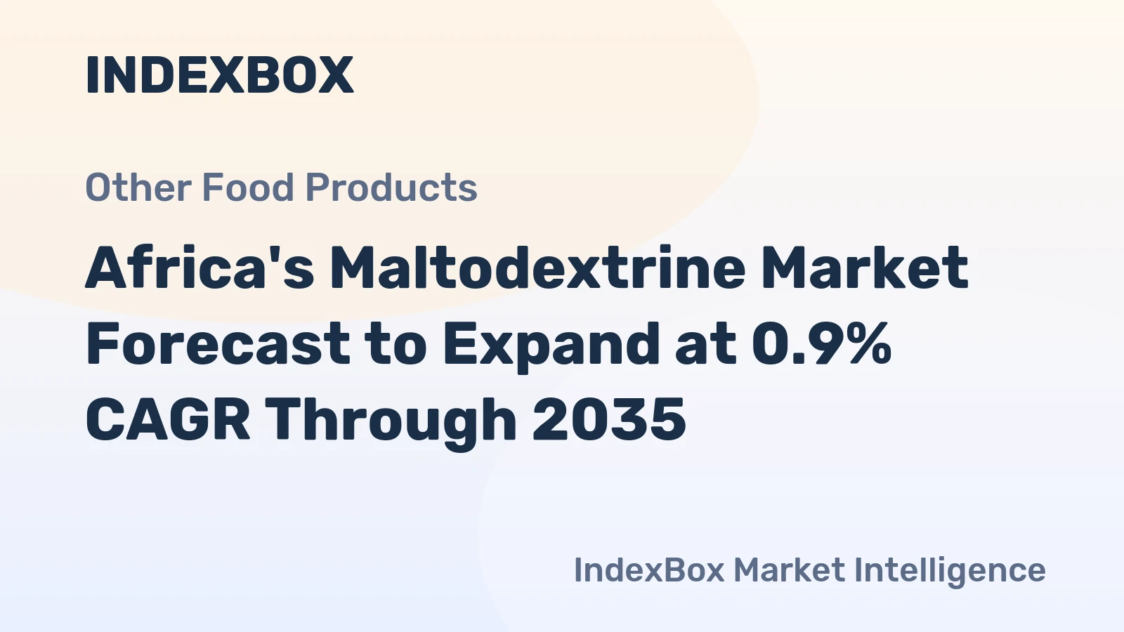 Africa's Maltodextrine Market Forecast to Expand at 0.9% CAGR Through 2035