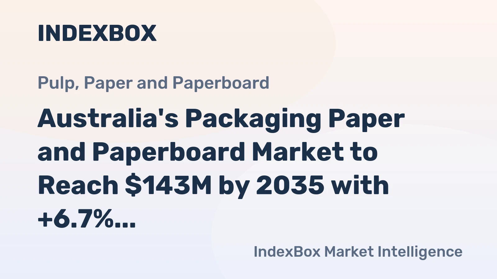 Australia's Packaging Paper and Paperboard Market to Reach $143M by 2035 with +6.7% CAGR
