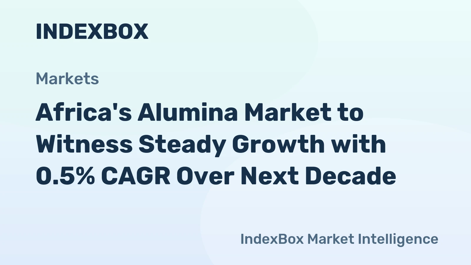 Africa's Alumina Market to Witness Steady Growth with 0.5% CAGR Over Next Decade