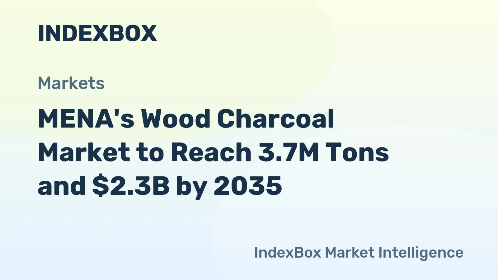 MENA's Wood Charcoal Market to Reach 3.7M Tons and $2.3B by 2035