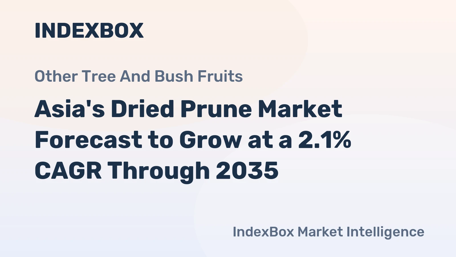 Asia's Dried Prune Market Forecast to Grow at a 2.1% CAGR Through 2035