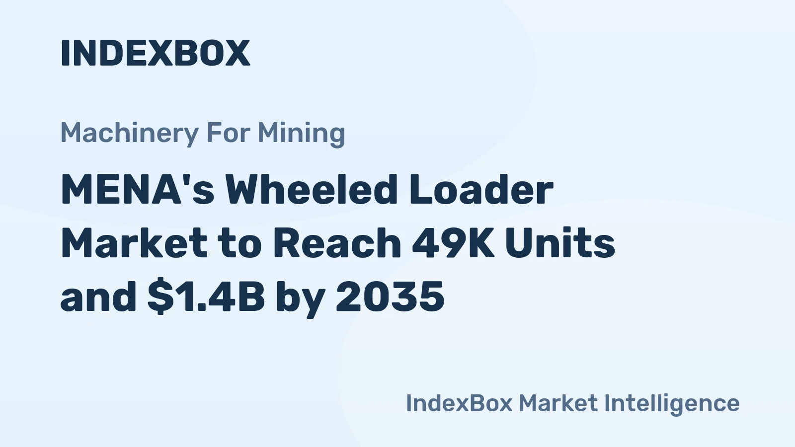 MENA's Wheeled Loader Market to Reach 49K Units and $1.4B by 2035