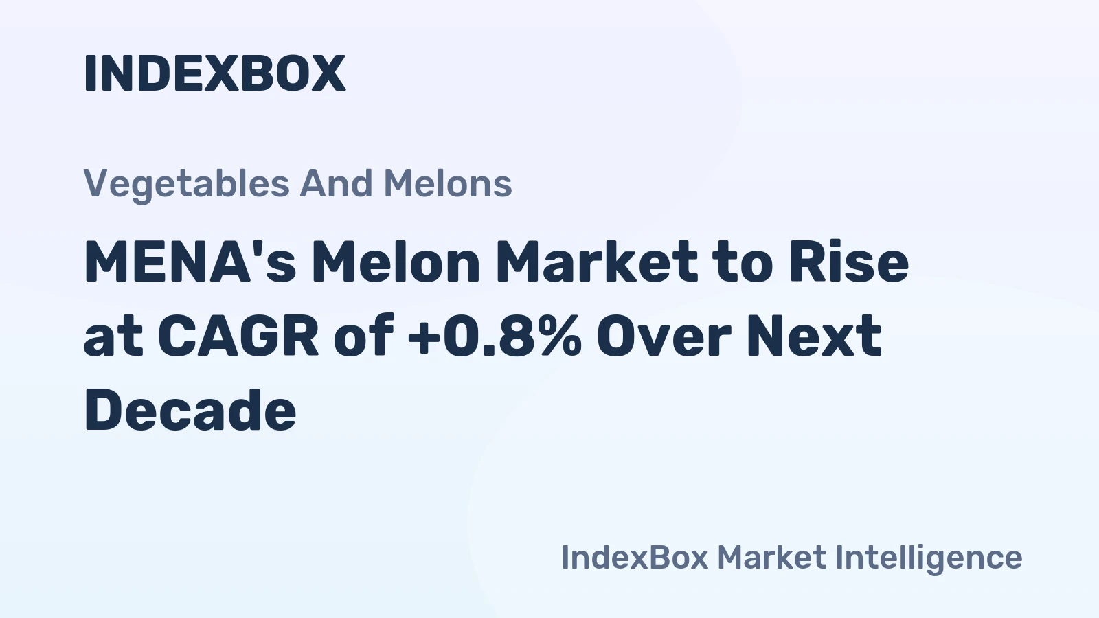MENA's Melon Market to Rise at CAGR of +0.8% Over Next Decade