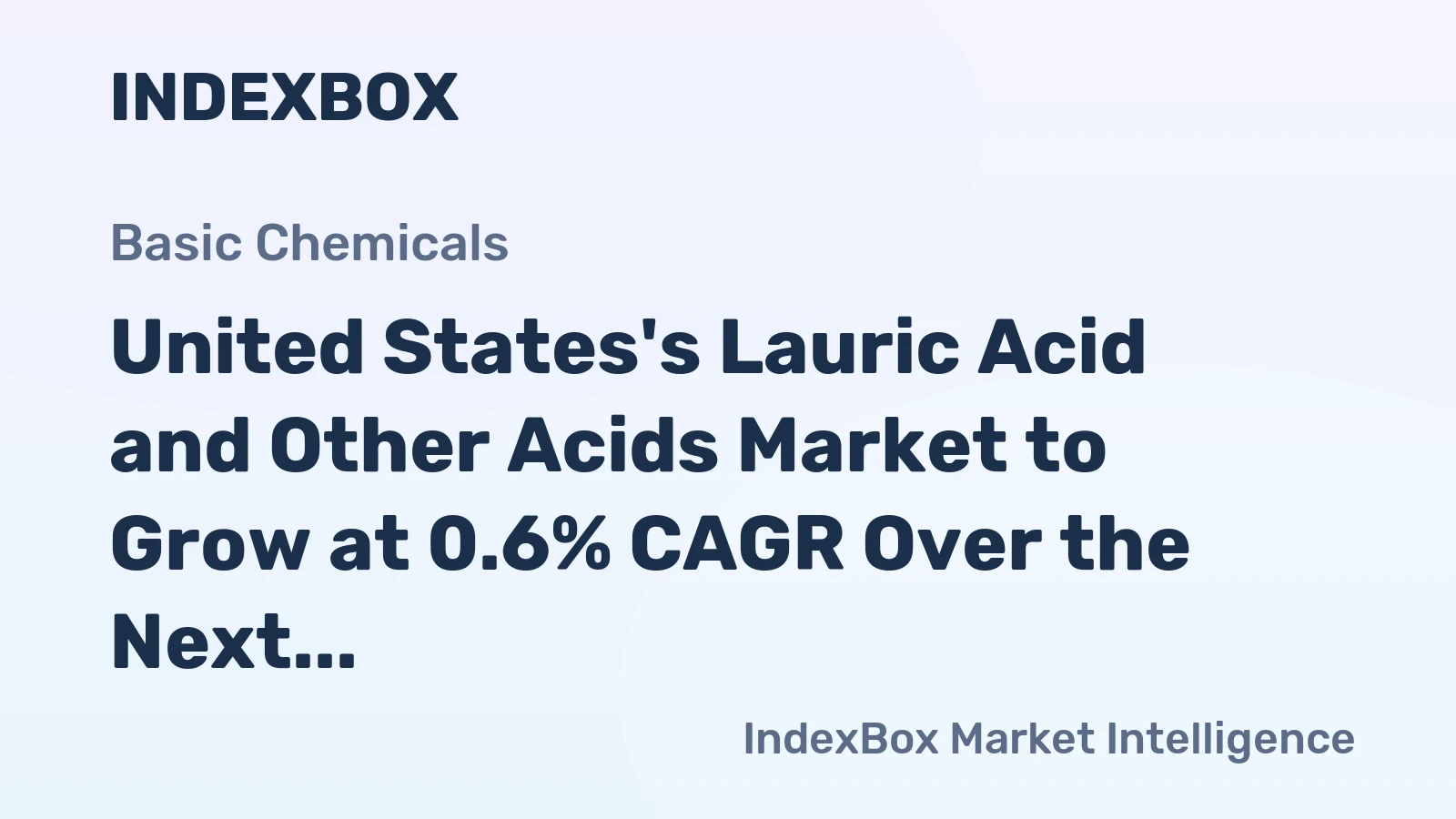 United States's Lauric Acid and Other Acids Market to Grow at 0.6% CAGR Over the Next Decade